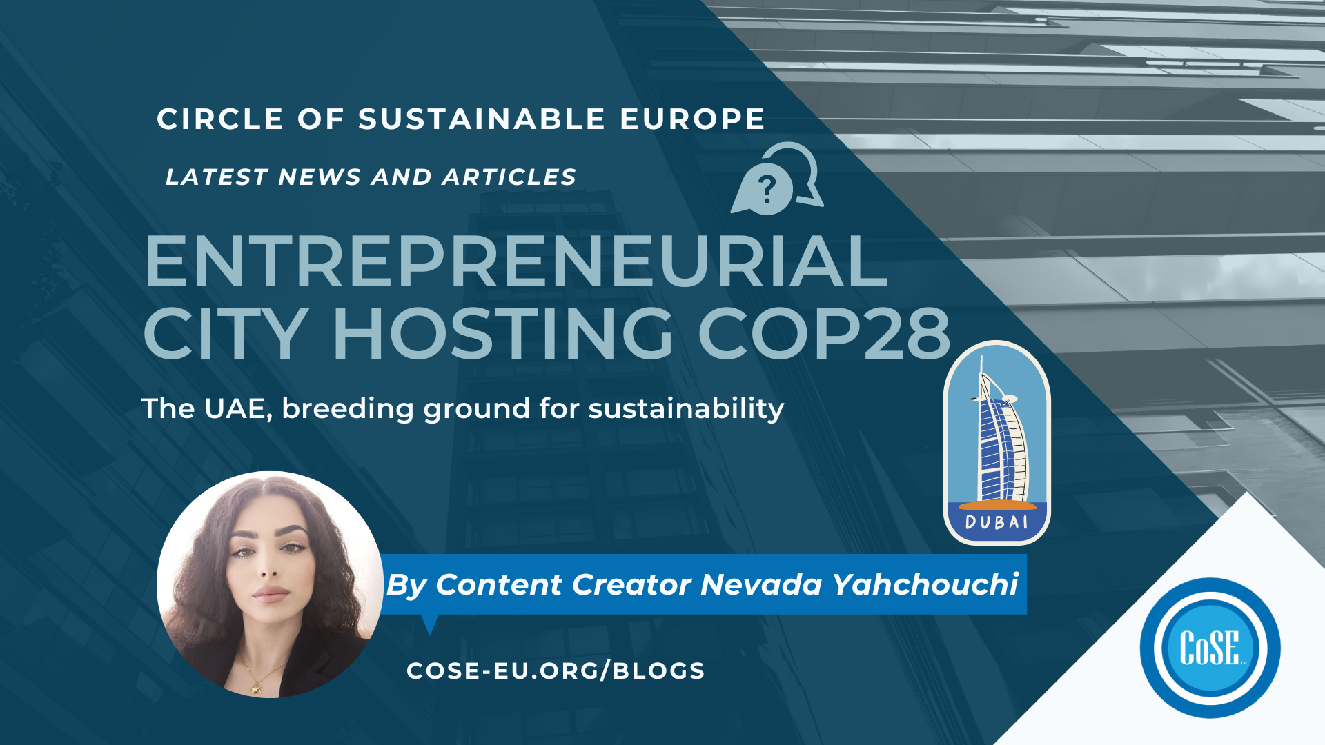 Entrepreneurial City Hosting UN COP28 – Circle of Sustainable Europe
